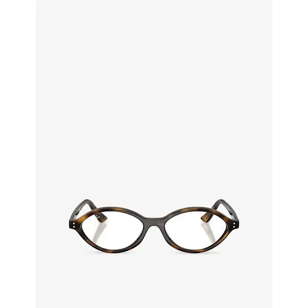 Ray-ban Rb7265 Oval-frame Eyeglasses - Brown