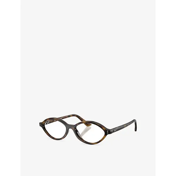 Ray-ban Rb7265 Oval-frame Eyeglasses - Brown