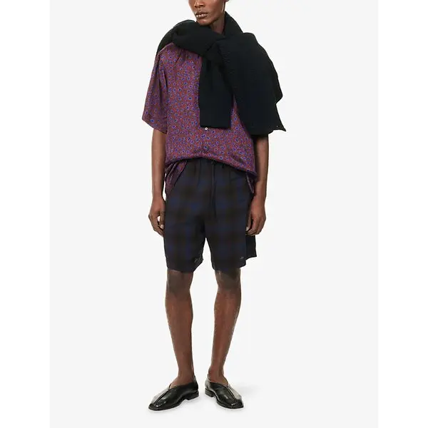 Dries Van Noten Piperi Checked Woven Shorts
