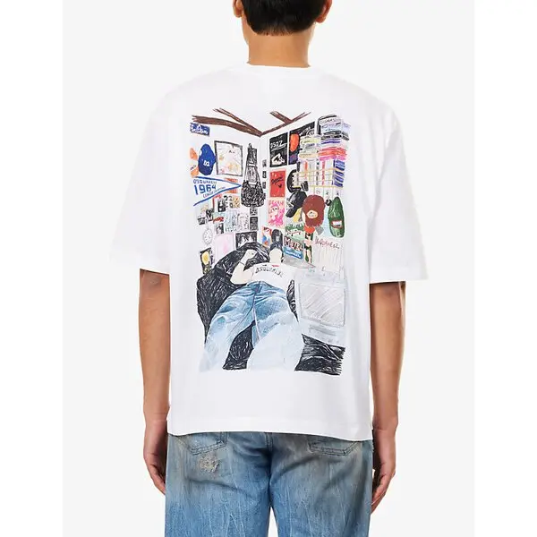 Dsquared2 Flag Loose-fit Cotton-jersey T-shirt