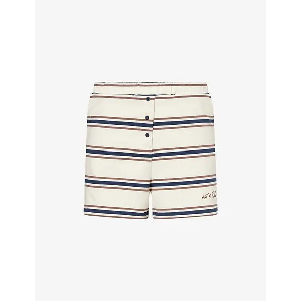 4TH & RECKLESS Striped Stretch-cotton Shorts