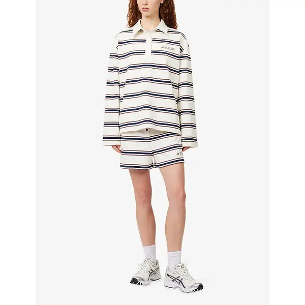 4TH & RECKLESS Striped Stretch-cotton Shorts
