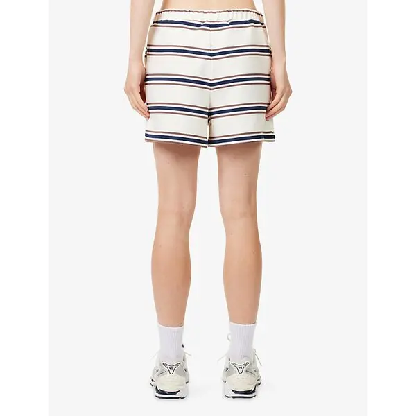 4TH & RECKLESS Striped Stretch-cotton Shorts