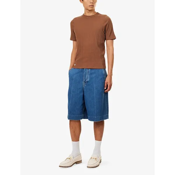PERCIVAL Leon Slim Ribbed Cotton-jersey T-shirt