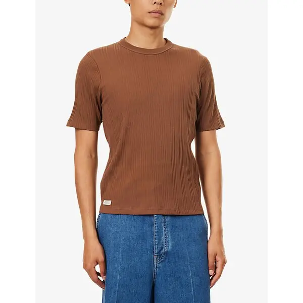 PERCIVAL Leon Slim Ribbed Cotton-jersey T-shirt