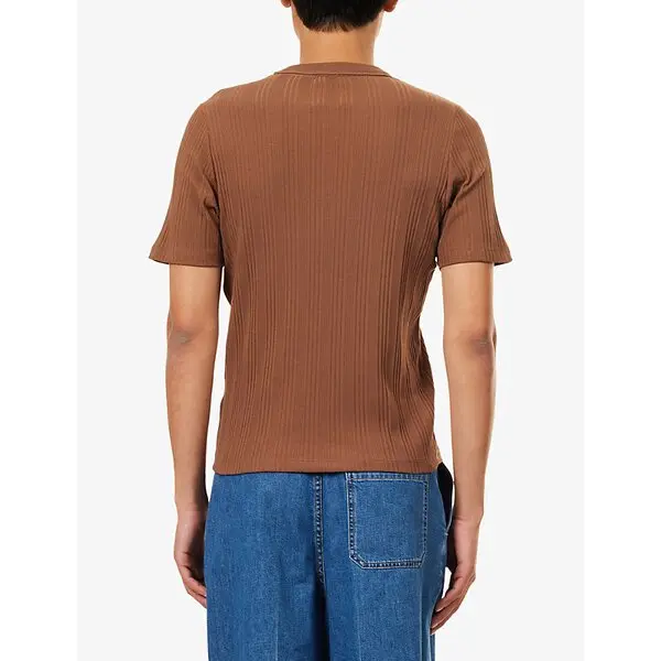 PERCIVAL Leon Slim Ribbed Cotton-jersey T-shirt