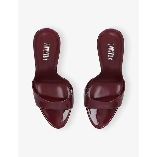 Paris Texas Lidia 105 Heeled Patent-leather Mules - Wine