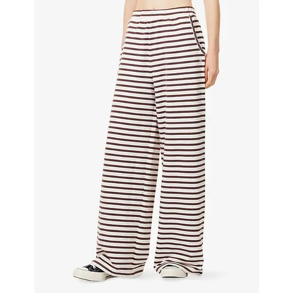 4TH & RECKLESS Liorra Striped Stretch-cotton Trousers