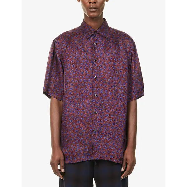 Dries Van Noten Cassidye Floral-print Satin Shirt