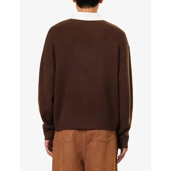 THE COUTURE CLUB Fluffy Collared Knitted Jumper