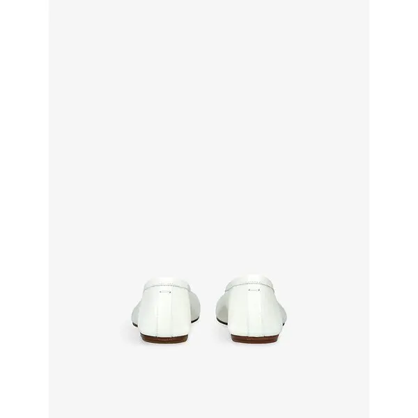 MAISON MARGIELA Tabi Ballerina Leather Ballet Flats - White