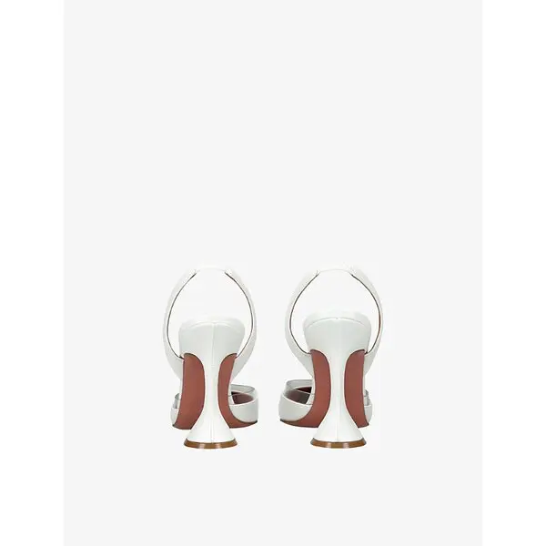 Amina Muaddi Lara Pointed Toe Stiletto Sling-back Courts