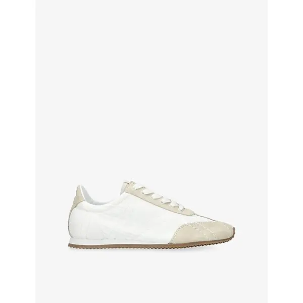 TOTEME Suede Lace-up Sneakers - White/comb