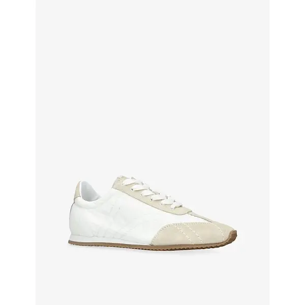 TOTEME Suede Lace-up Sneakers - White/comb