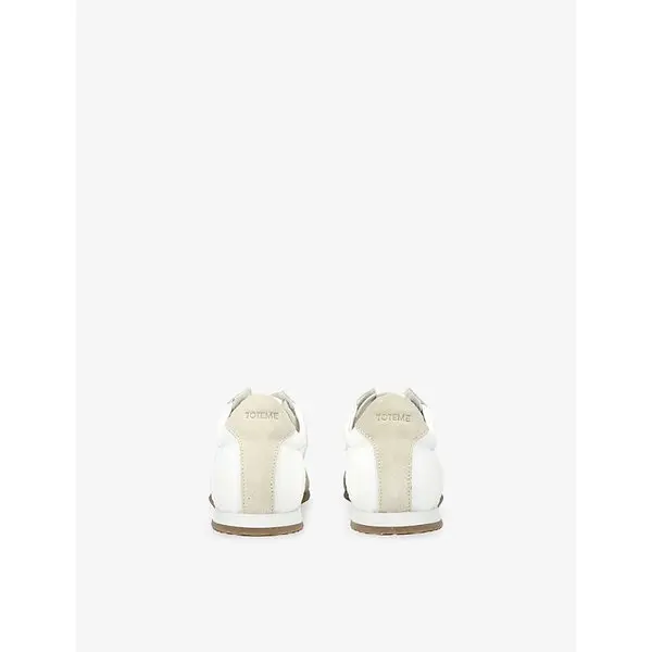TOTEME Suede Lace-up Sneakers - White/comb
