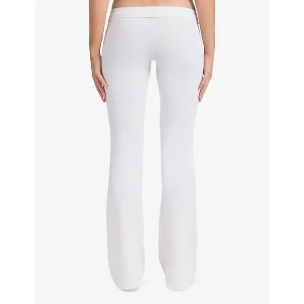 NIKESKIMS Skims Airy Low-rise Mini Flare Jersey Trousers - Ivory