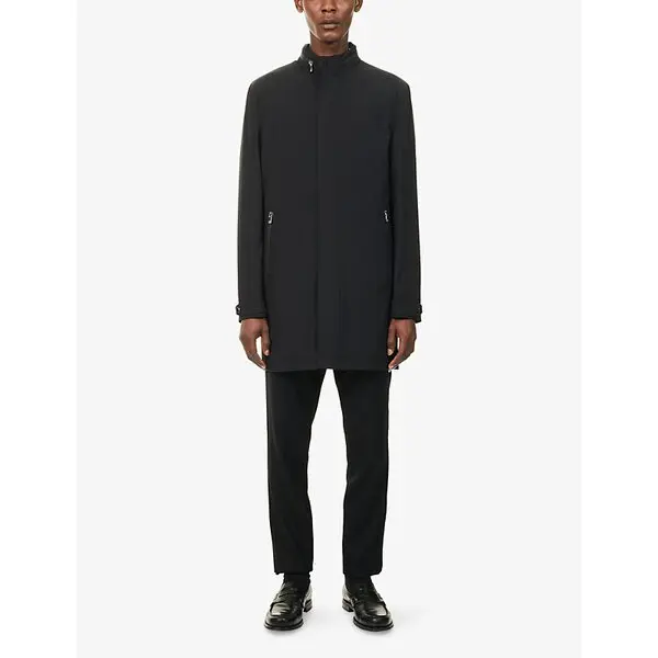 Corneliani Waterproof Long-line Poplin Coat