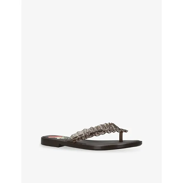 GANNI X Melissa Branded Jelly Flip-flops - Brown/oth