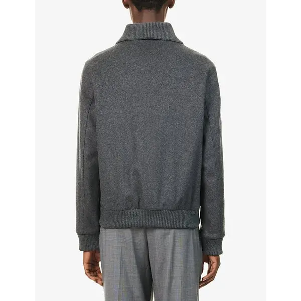 Corneliani Collared Wool-blend Bomber Jacket