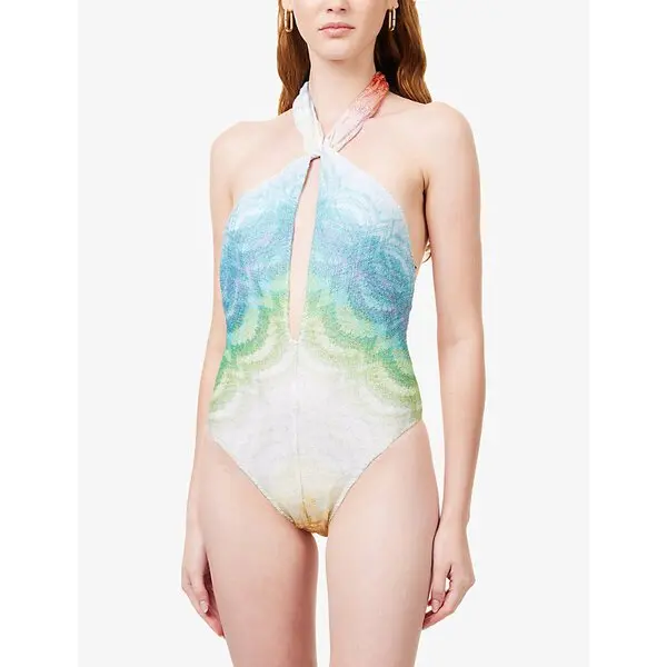 Missoni Halterneck Open-back Swimsuit