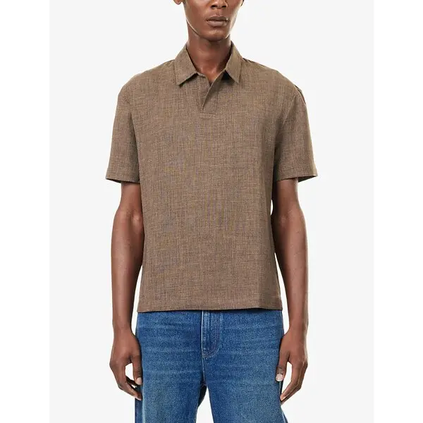 NOBL Thorley Textured Woven Polo Shirt