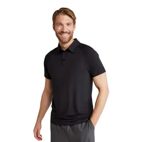 Mountain Warehouse Isocool Lightweight Polo Shirt - Black