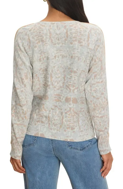 NIC+ZOE Impressions Tipped V-neck Sweater