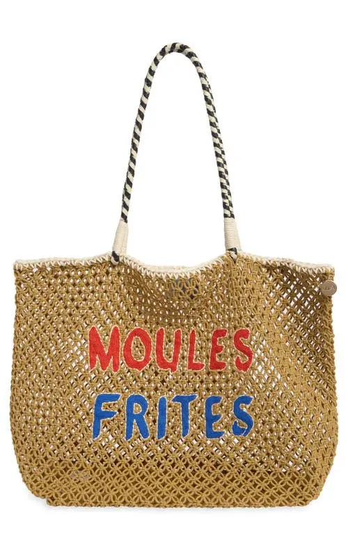Clare V. L'été Moules Frites Cotton Crochet Tote - Tan