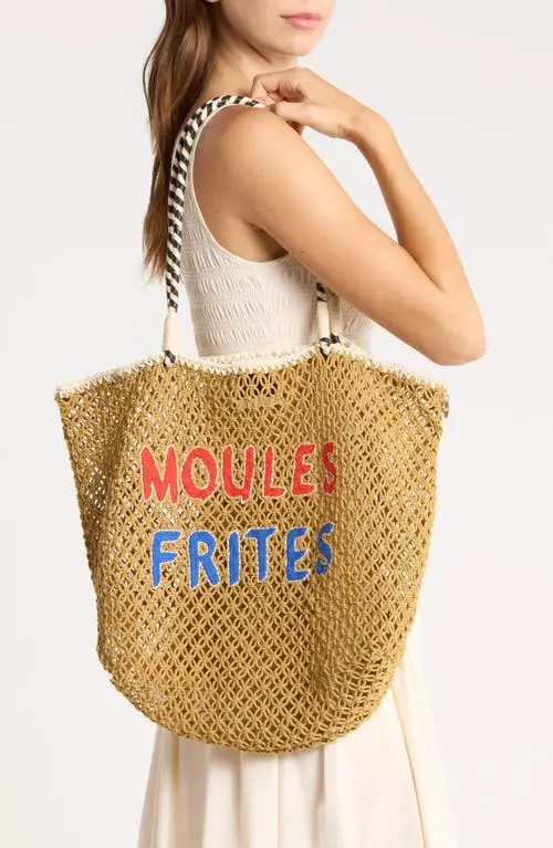 Clare V. L'été Moules Frites Cotton Crochet Tote