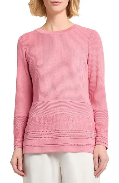 Misook Mixed Stitch Relaxed Fit Sweater