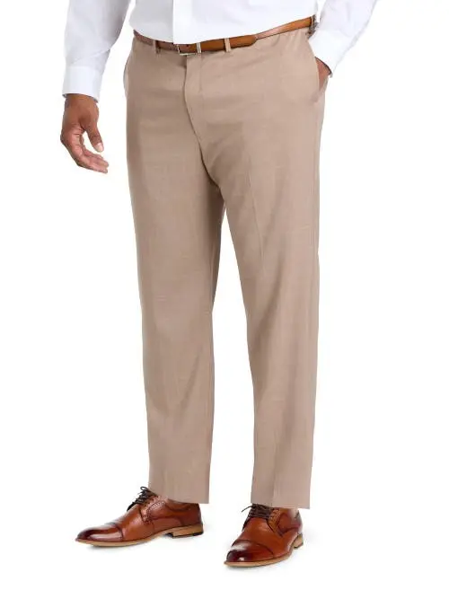 HAGGAR Big & Tall Tonal Plaid Smart Wash® Suit Pants