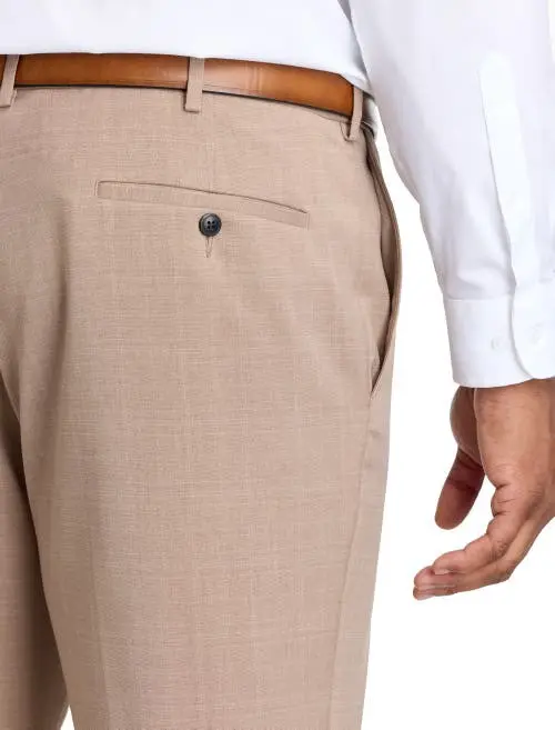 HAGGAR Big & Tall Tonal Plaid Smart Wash® Suit Pants