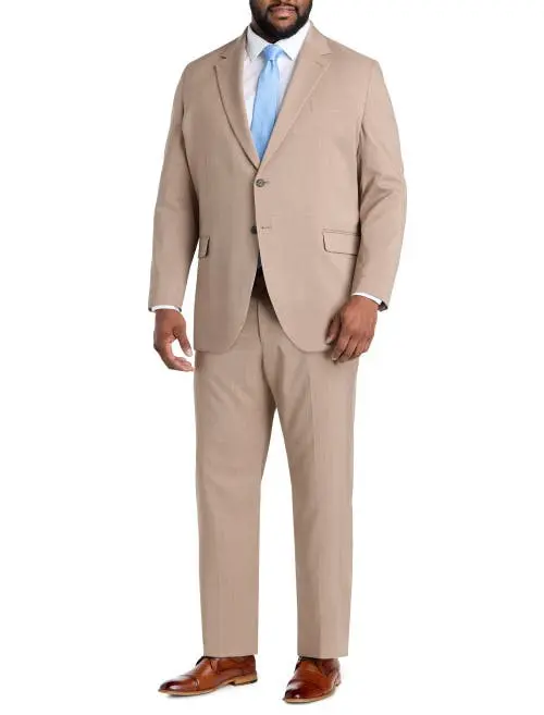 HAGGAR Big & Tall Tonal Plaid Smart Wash® Suit Pants