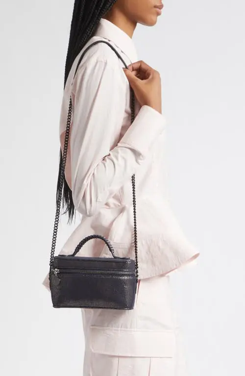 Stella McCartney Falabella Shine Crossbody Vanity Case - Dark Navy