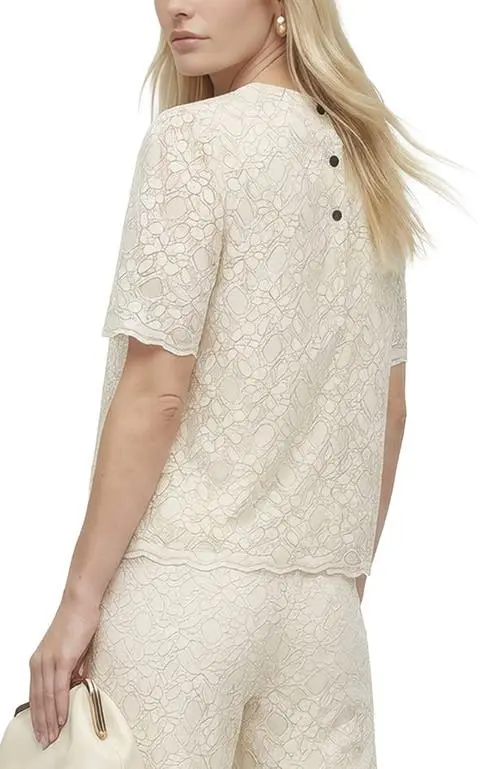 LILY AND LIONEL Calippo Lace Short Sleeve Top