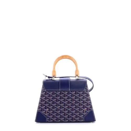 Goyard Saigon Top Handle Bag Coated Canvas With Leather Pm