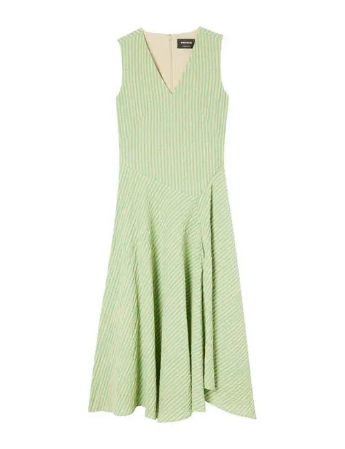 Whistles Checked V-neck Asymmetric Dress