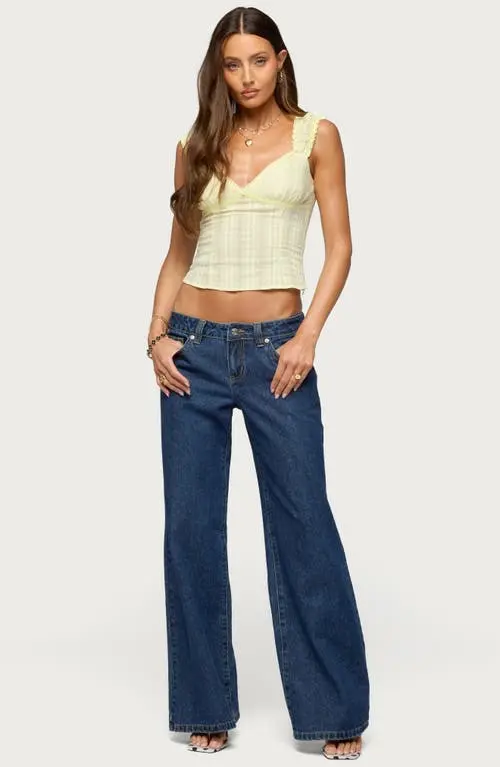 EDIKTED Katerine Lace Trim Tank