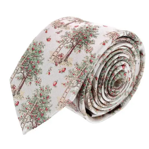 Trafalgar Fall Apple Orchard Silk Neck Tie