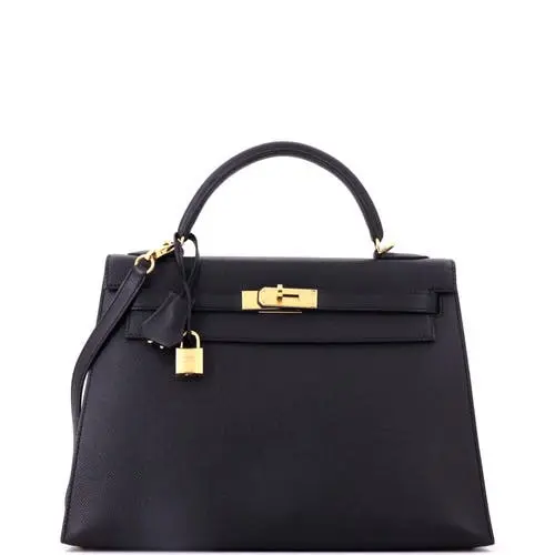 Hermès Kelly Handbag Epsom With Gold Hardware 32 - Black