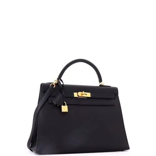 Hermès Kelly Handbag Epsom With Gold Hardware 32 - Black