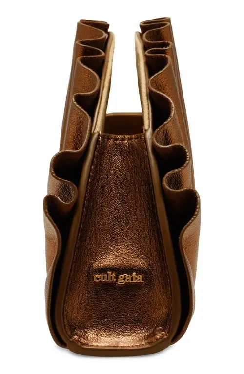 Cult Gaia Nala Pleated Leather Clutch