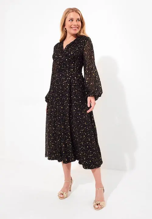 JOE BROWNS Starry Georgette Midi Dress