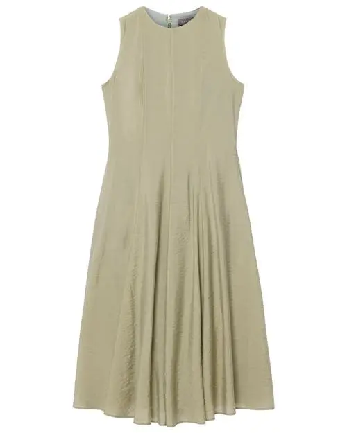 Mint Velvet Luxe Sleeveless Midi Dress - Khaki