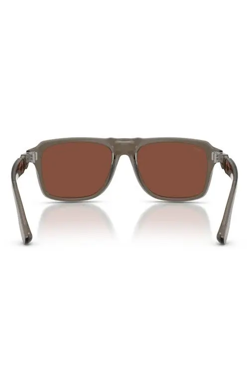 Persol Po8002s 55mm Rectangle Sunglasses