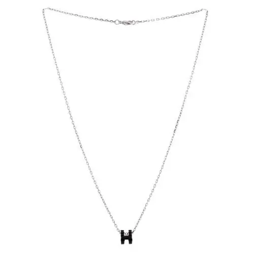 Hermès Pop H Pendant Chain Necklace Metal And Enamel Mini
