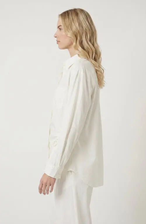 MODENAIRE Side Drawstring Detail Button-up Shirt