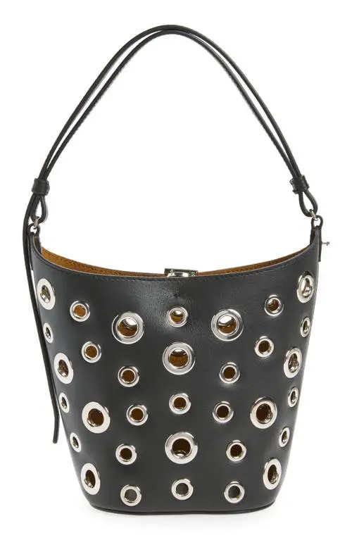 Proenza Schouler Striped Mini Bucket Bag - Black
