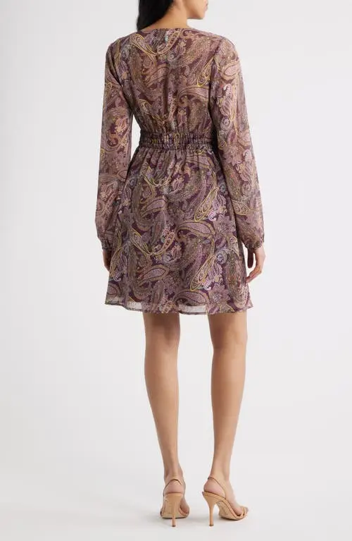 Sam Edelman Paisley Tie Neck Minidress