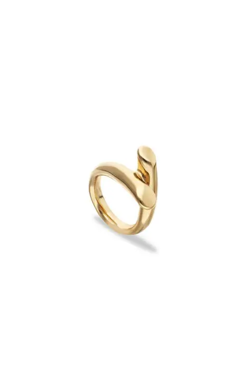 UNODE50 18k Plated Sculptural Ring